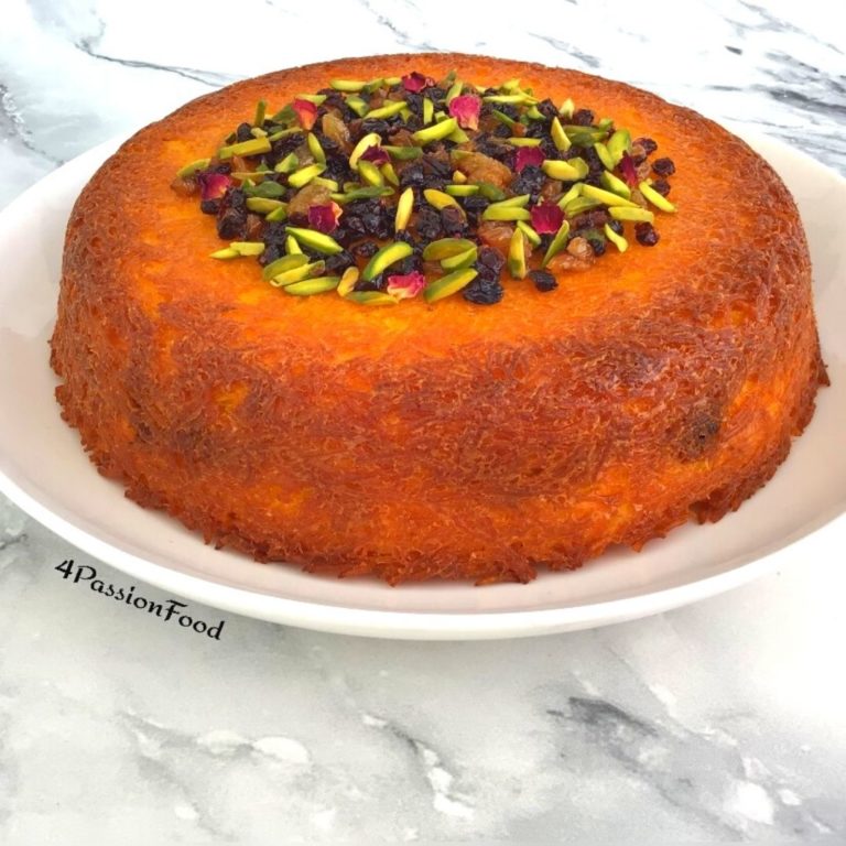 Crispy baked Persian rice - “Tahchin” - 4passionfood - English