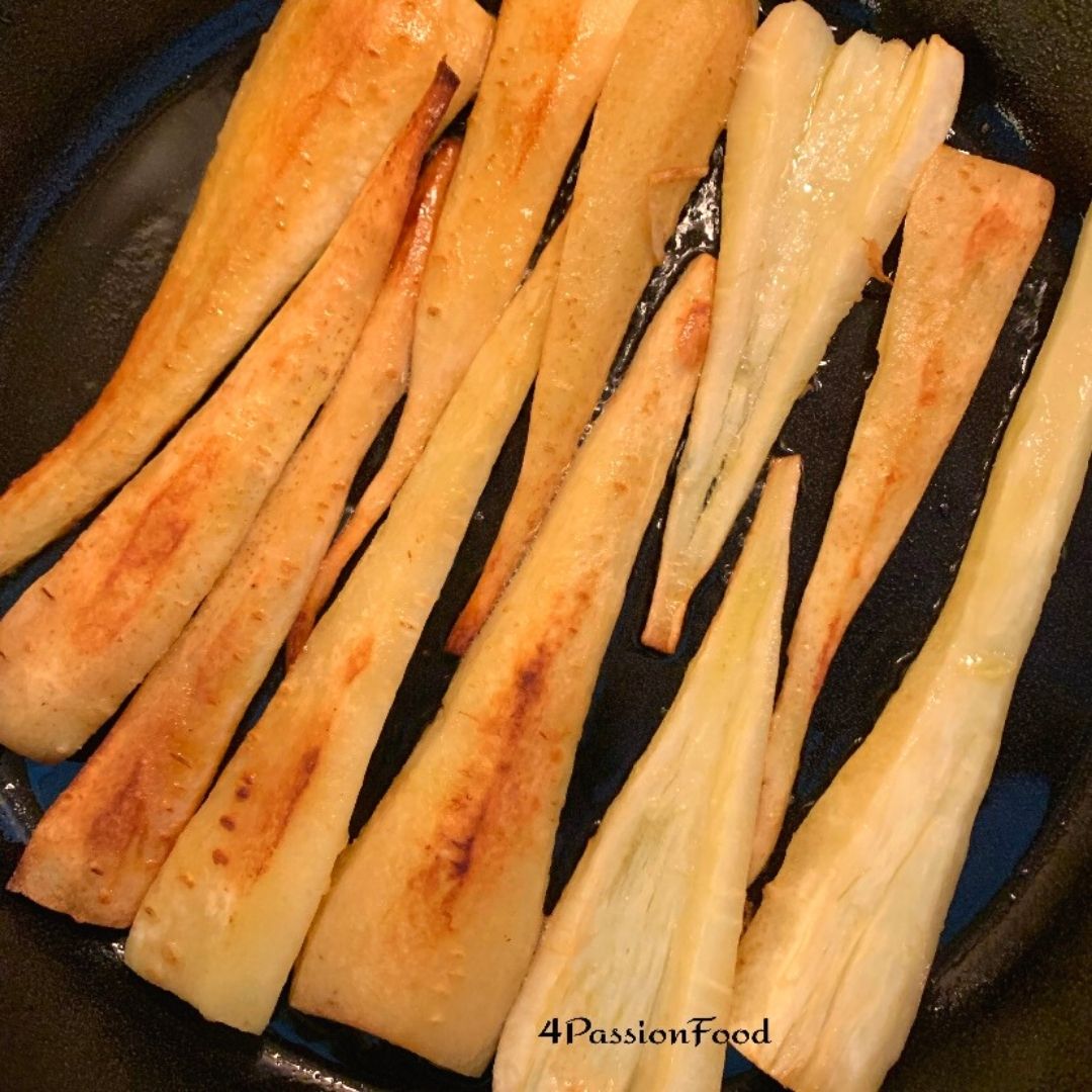 Parsnip confit with pickled currants. - 4passionfood - English