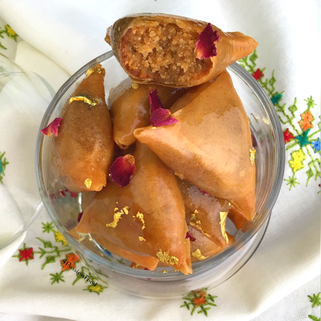 Almond briwats or “Moroccan almond samosas” - 4passionfood - English