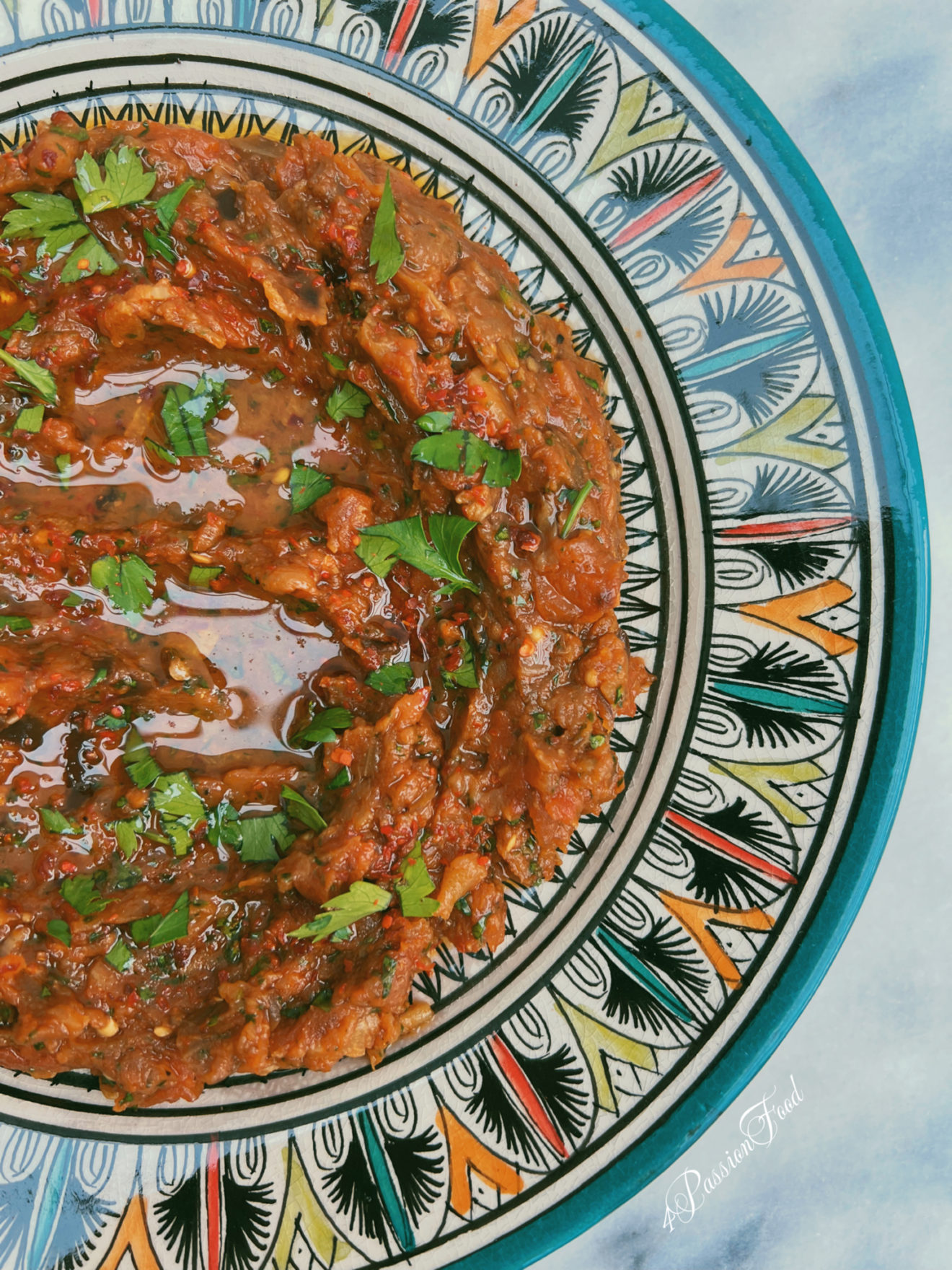 Aubergine / eggplant Zaalouk - Moroccan cuisine. - 4passionfood - English