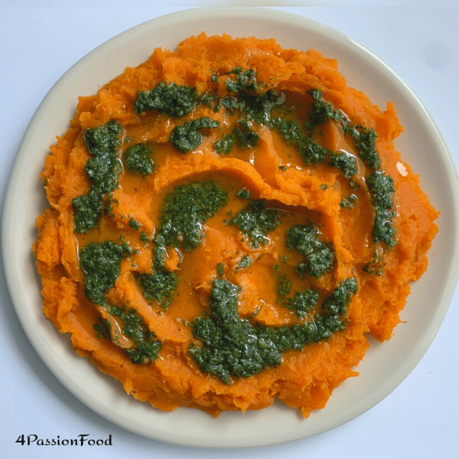 Purée de patate douce & sa salsa d’herbes - Ottolenghi - 4passionfood